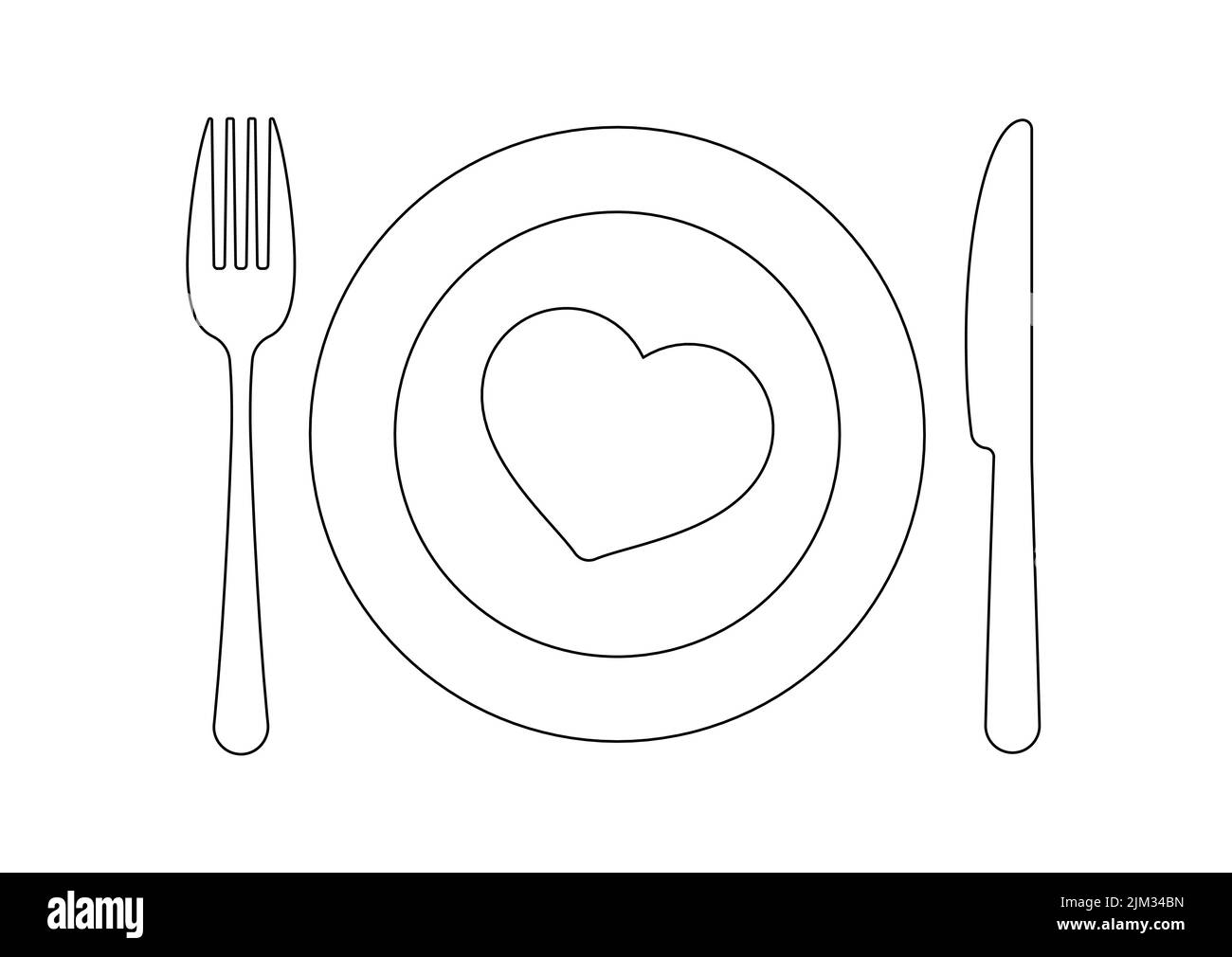 Heart plate Black and White Stock Photos & Images - Alamy