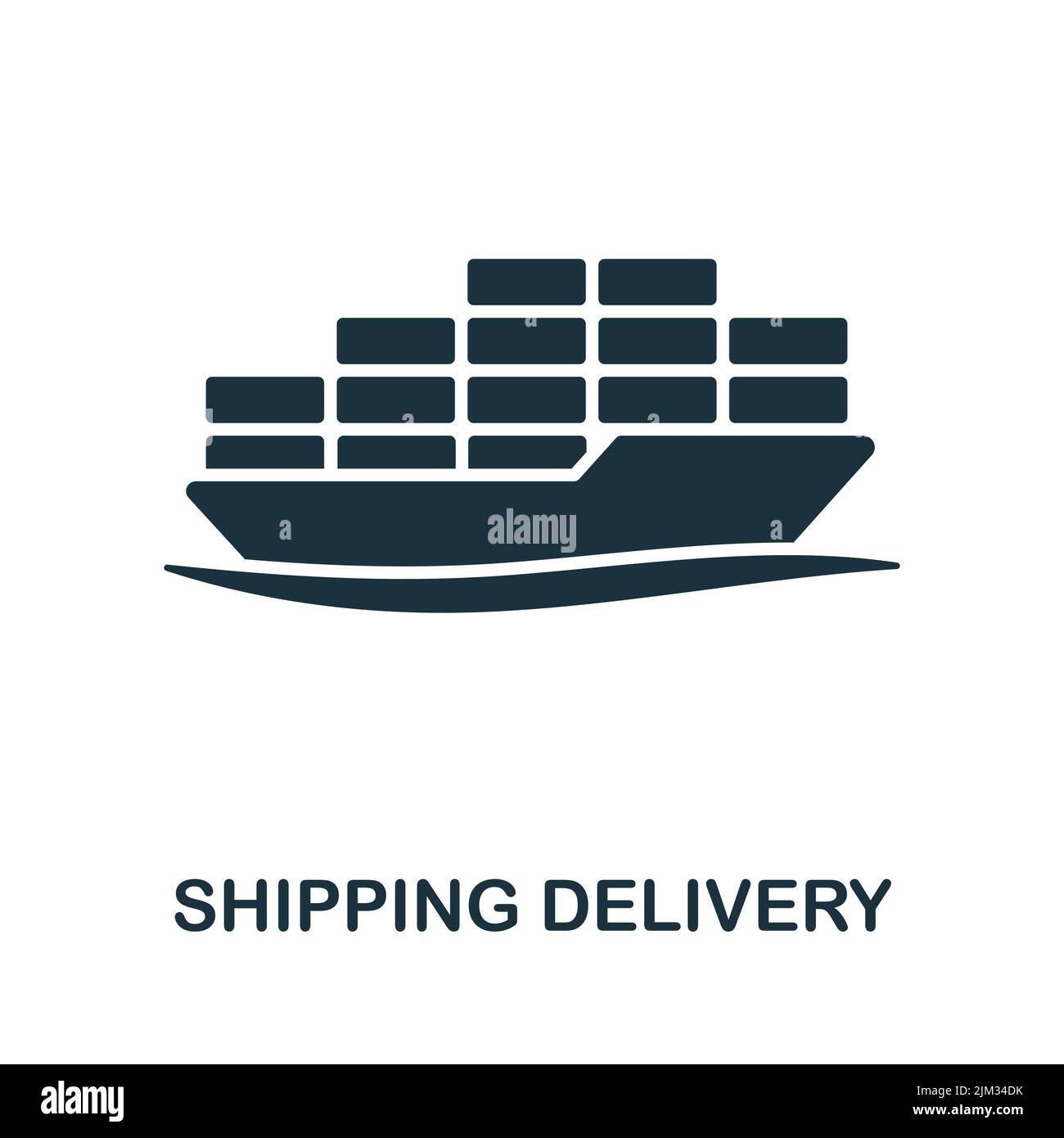 Shipping Delivery icon. Monochrome simple line Retail icon for ...
