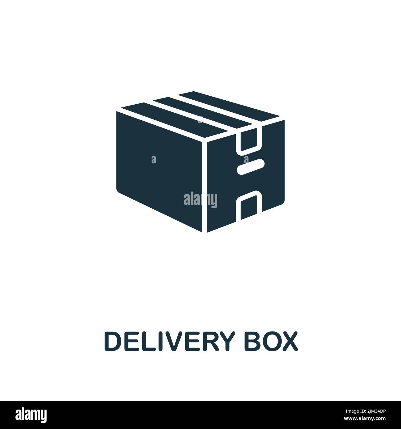 Delivery Box icon. Monochrome simple line Shipping icon for templates ...
