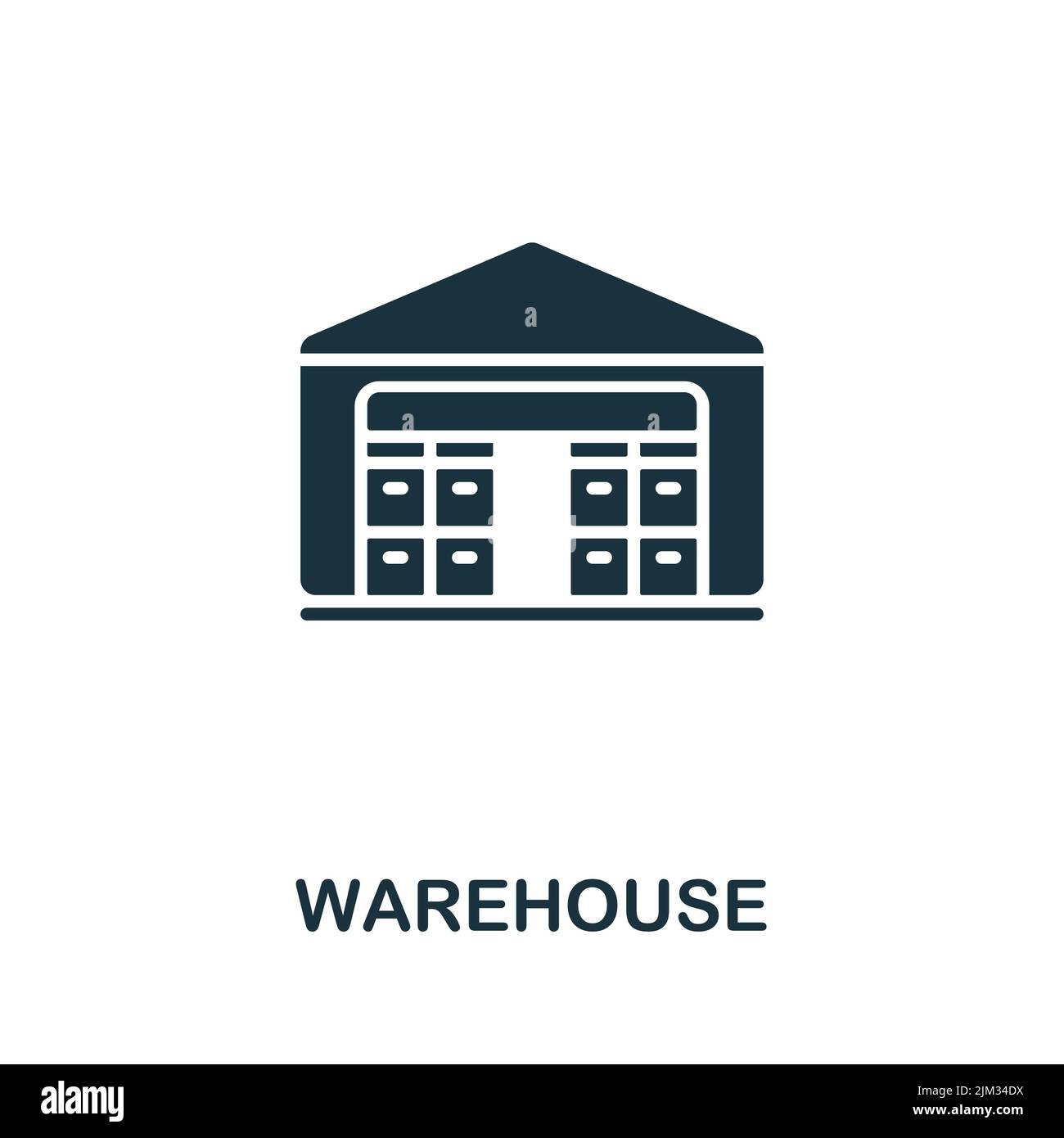 Warehouse icon. Monochrome simple line Shipping icon for templates, web ...