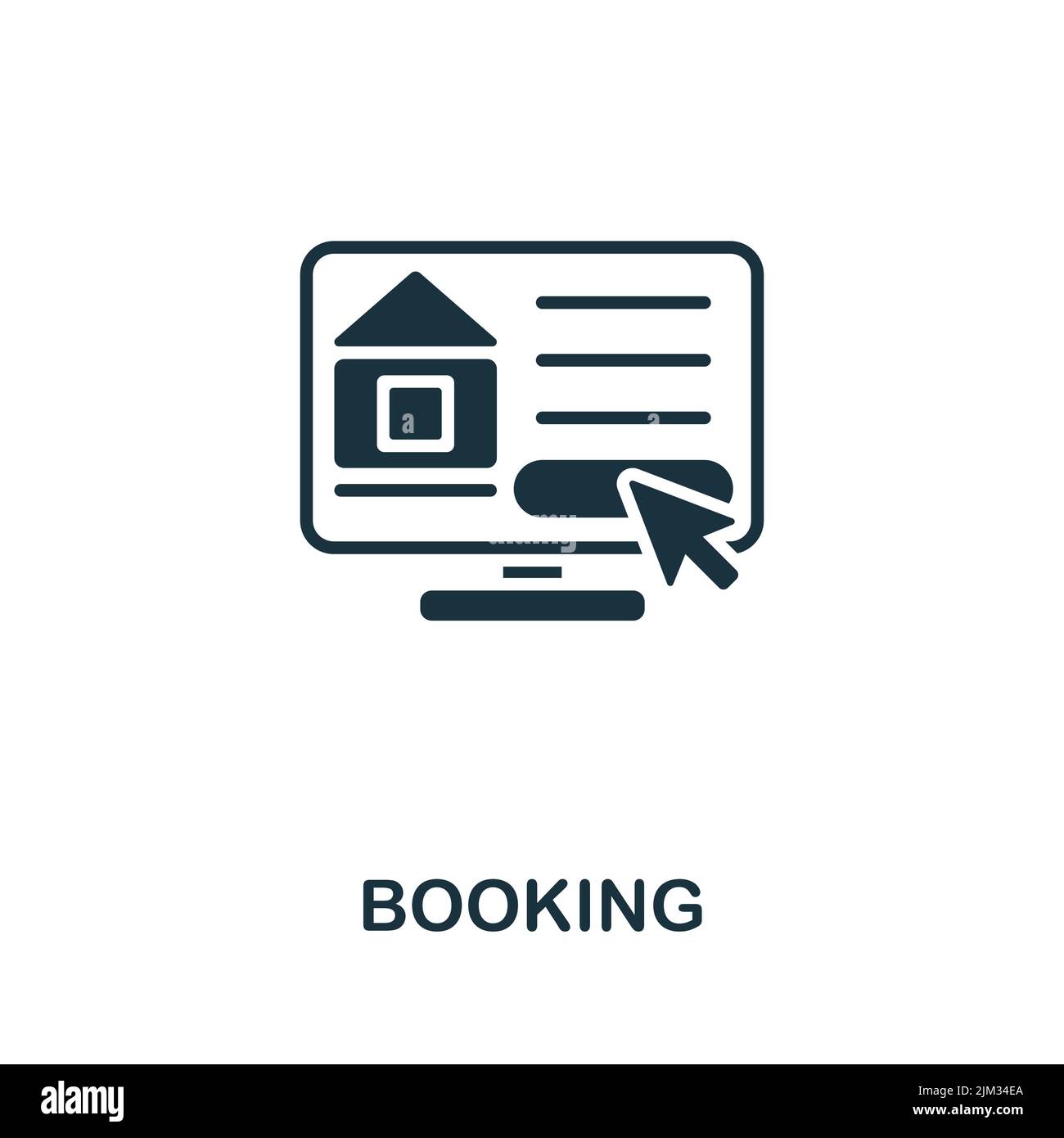 Booking icon. Monochrome simple line Shipping icon for templates, web ...