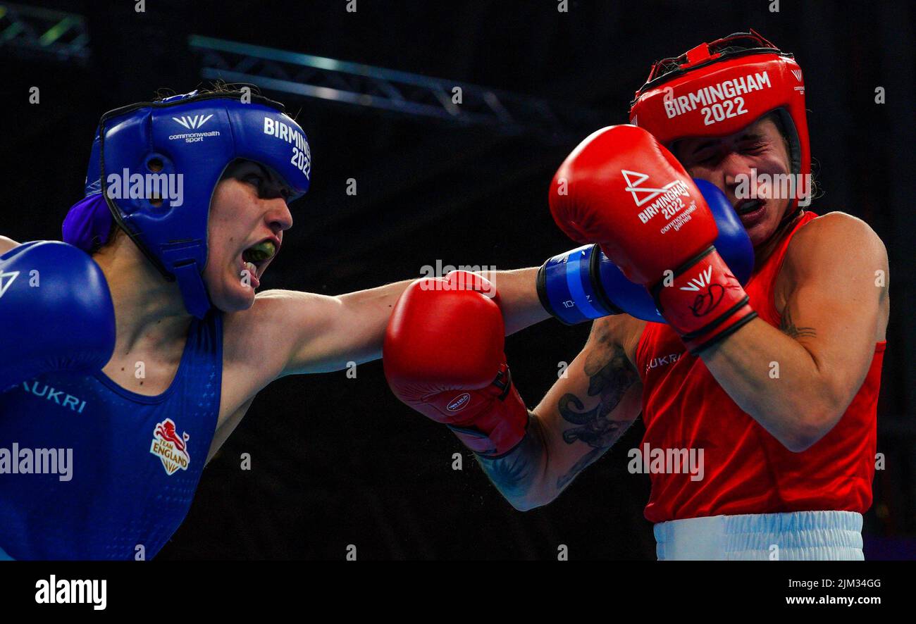 Isle of Mann's Jade Burden and England's Gemma Paige (blue) Richardson in the Women's Light (57 ...