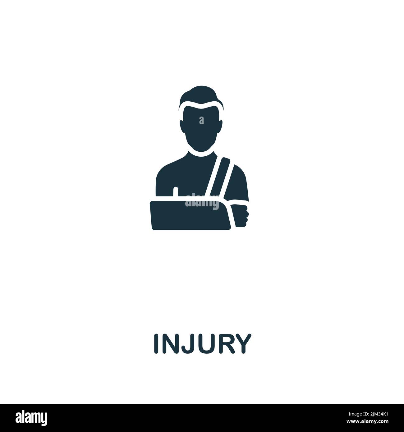 Injury icon. Monochrome simple line Protest icon for templates, web ...