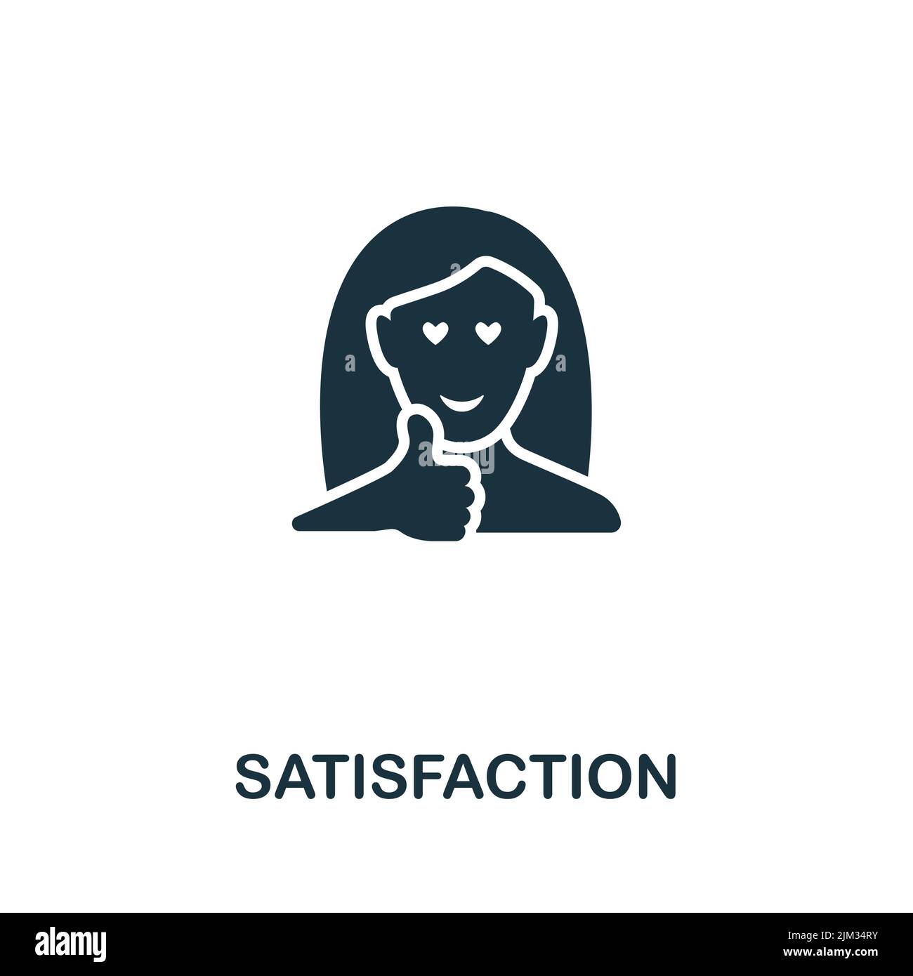 Satisfaction icon. Monochrome simple line Retail icon for templates ...