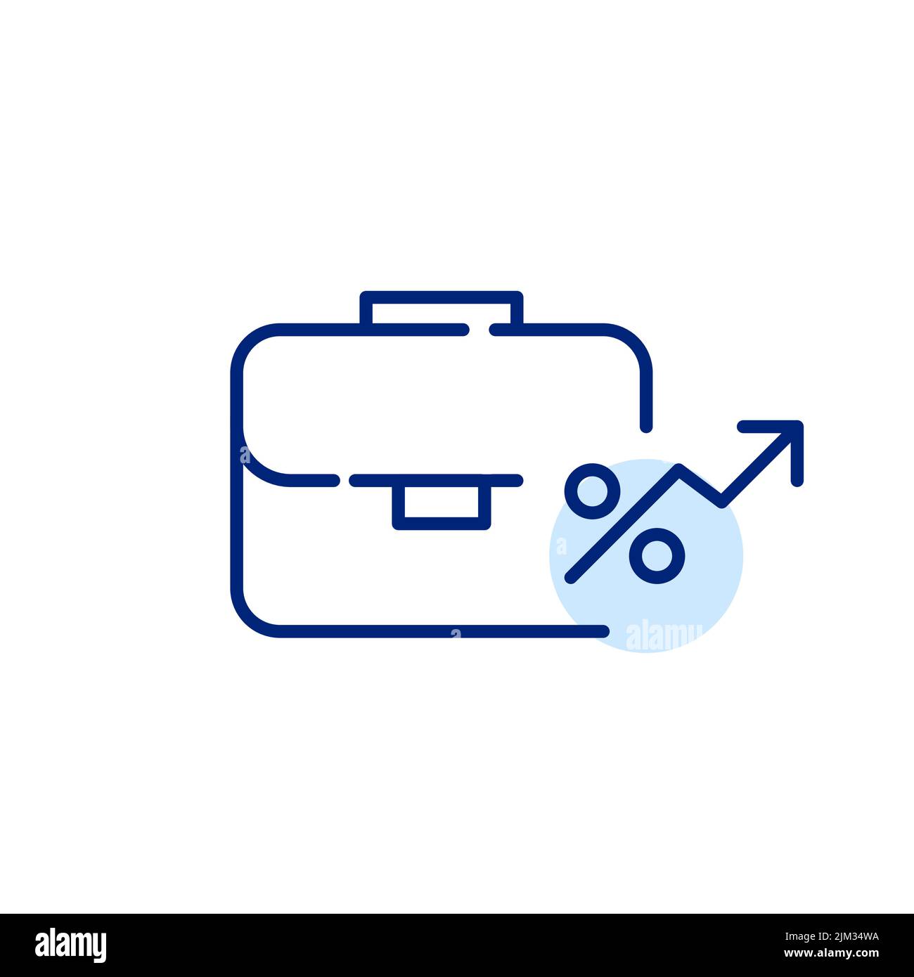 Growing investment portfolio. Pixel perfect, editable stroke line art ...