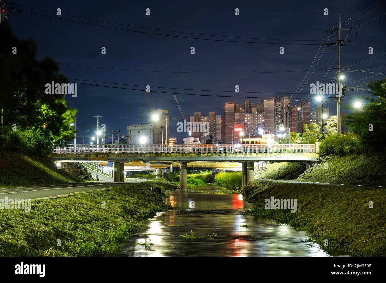 Korea, South Chungcheong Province, Cheonan Night View Stock Photo - Alamy