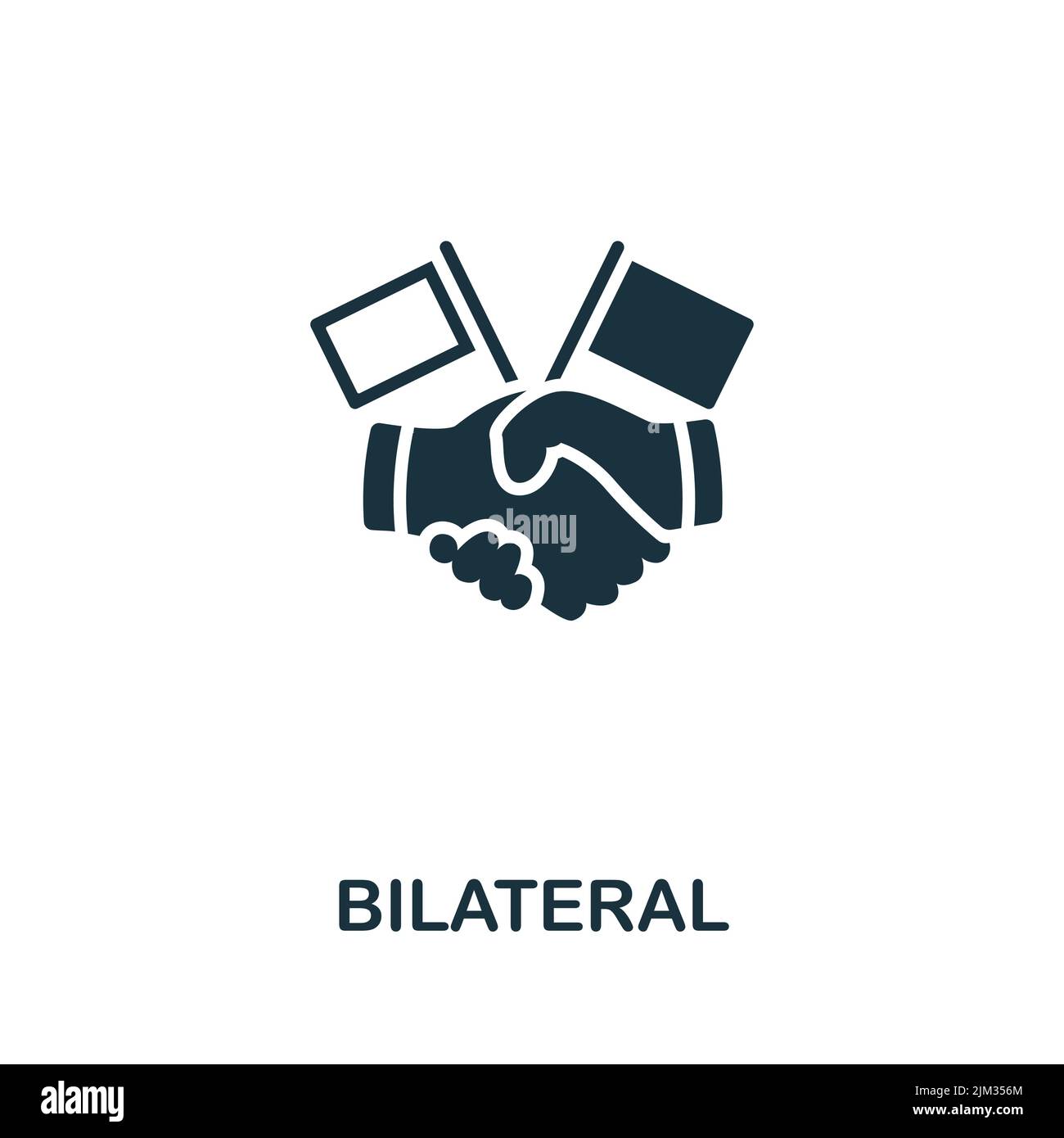 Bilateral icon. Monochrome simple line Shipping icon for templates, web ...