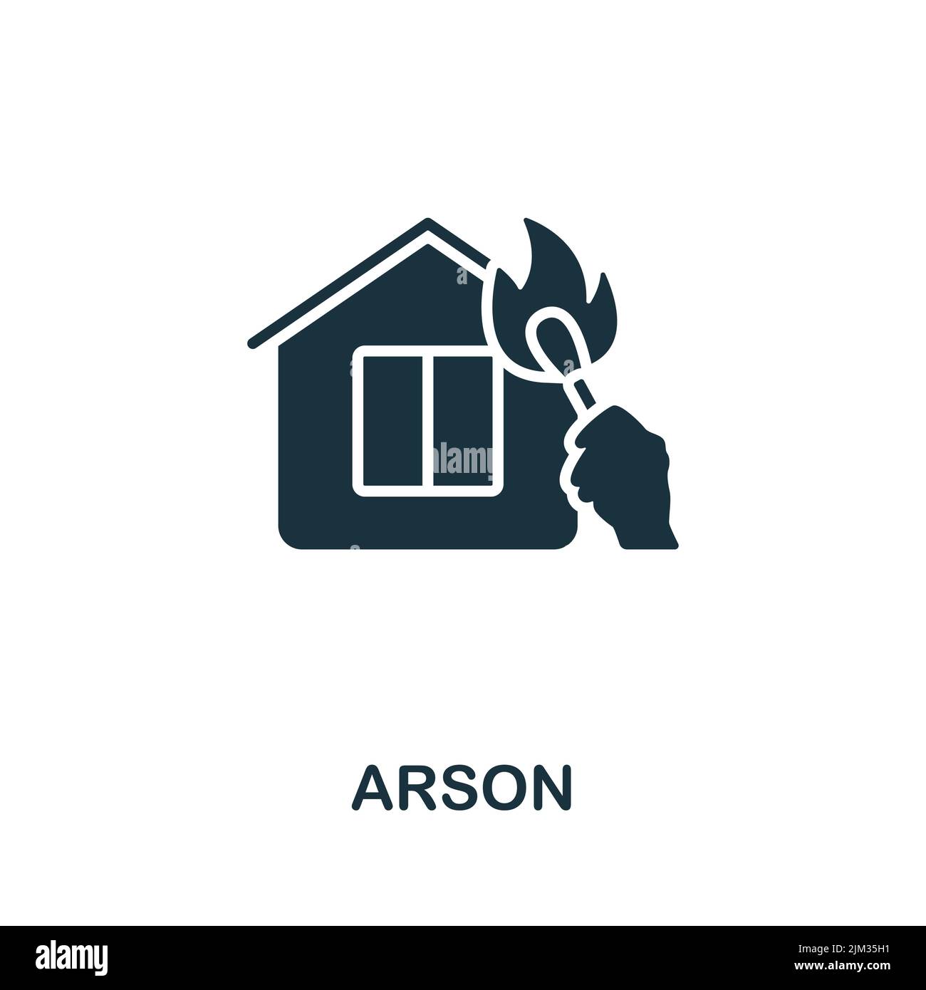 Arson icon. Monochrome simple line Protest icon for templates, web ...