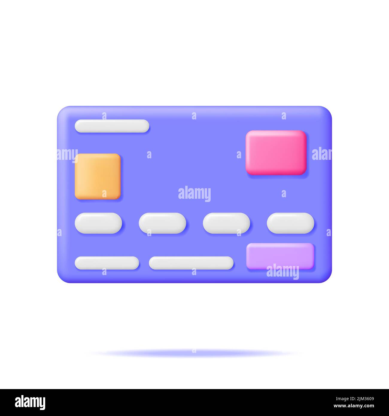3D Bank Card Isolated on White Stock Vector Image & Art - Alamy