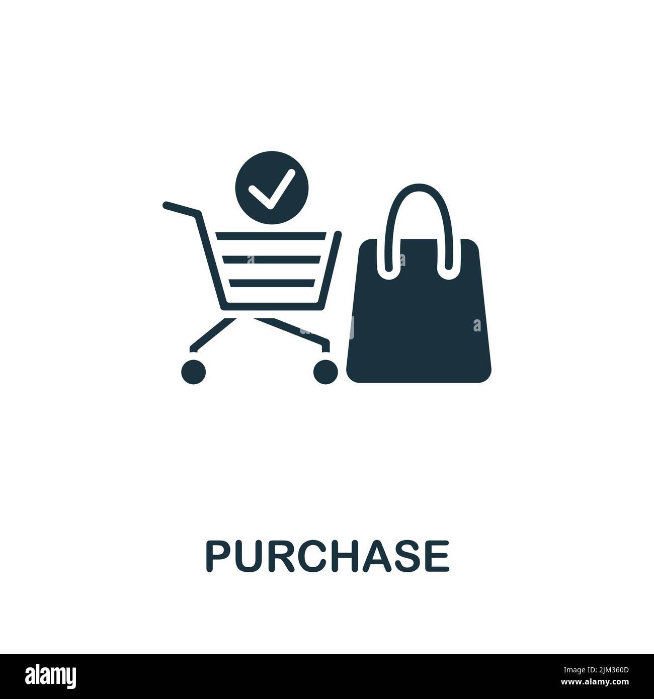 Purchase icon. Monochrome simple line Retail icon for templates, web ...