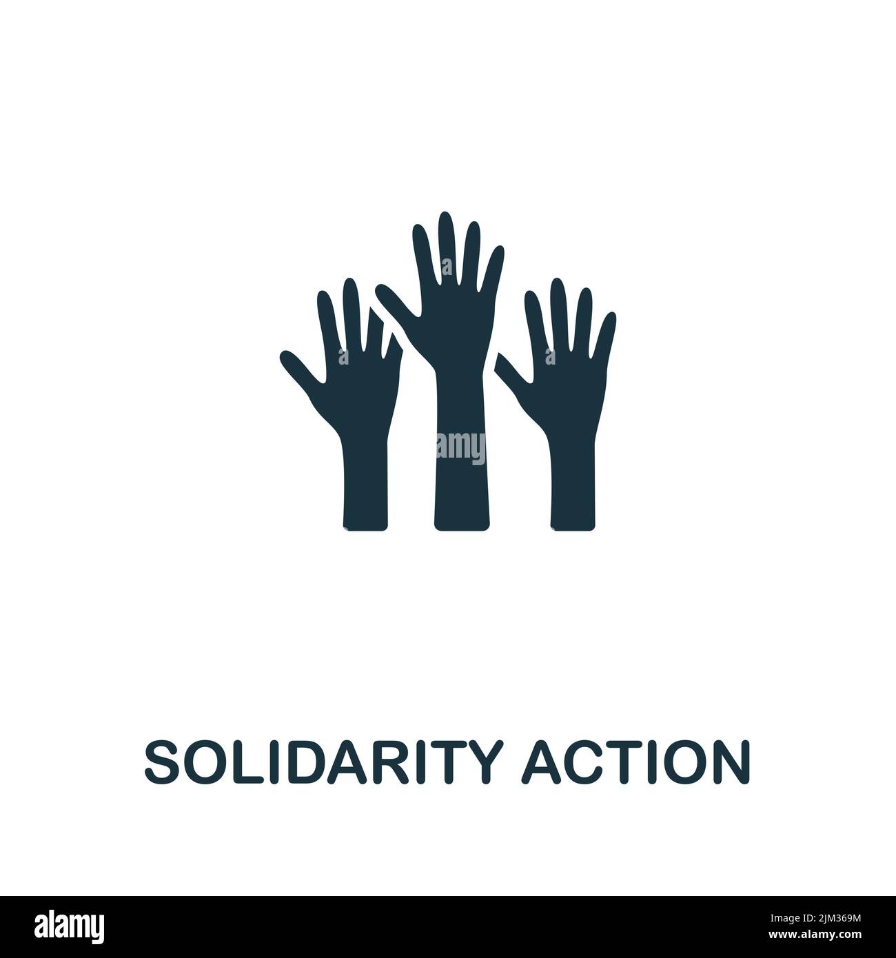 Solidarity Action icon. Monochrome simple line Protest icon for ...