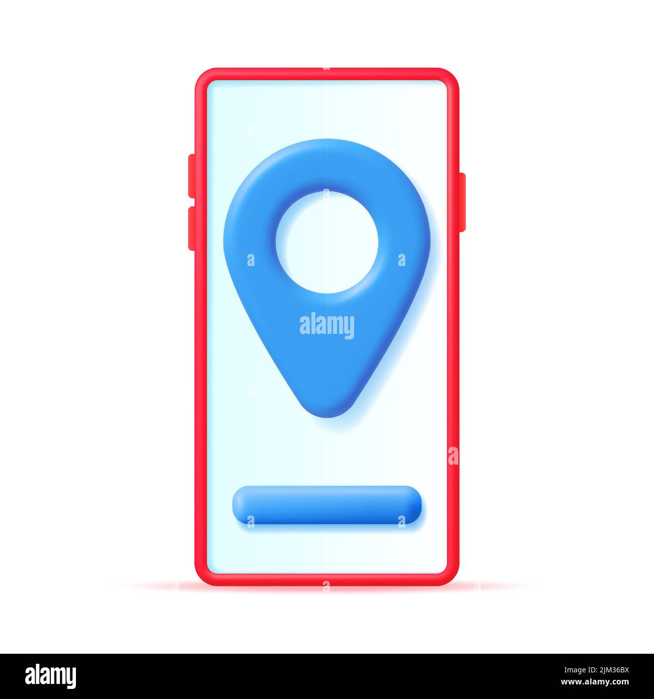 3D Location Map Pin in Smartphone Stock Vector Image & Art - Alamy