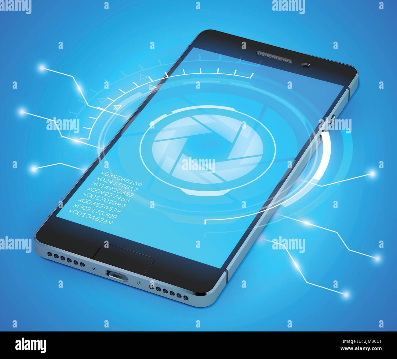 Realistic 3d smartphone model with ui concept abstract vector ...