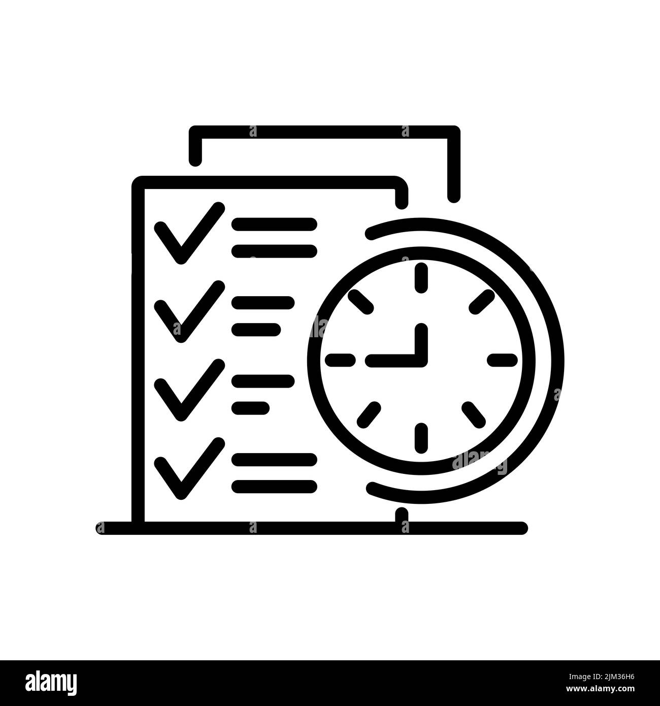 Timesheet, time tracking icon on white Stock Vector Image & Art - Alamy