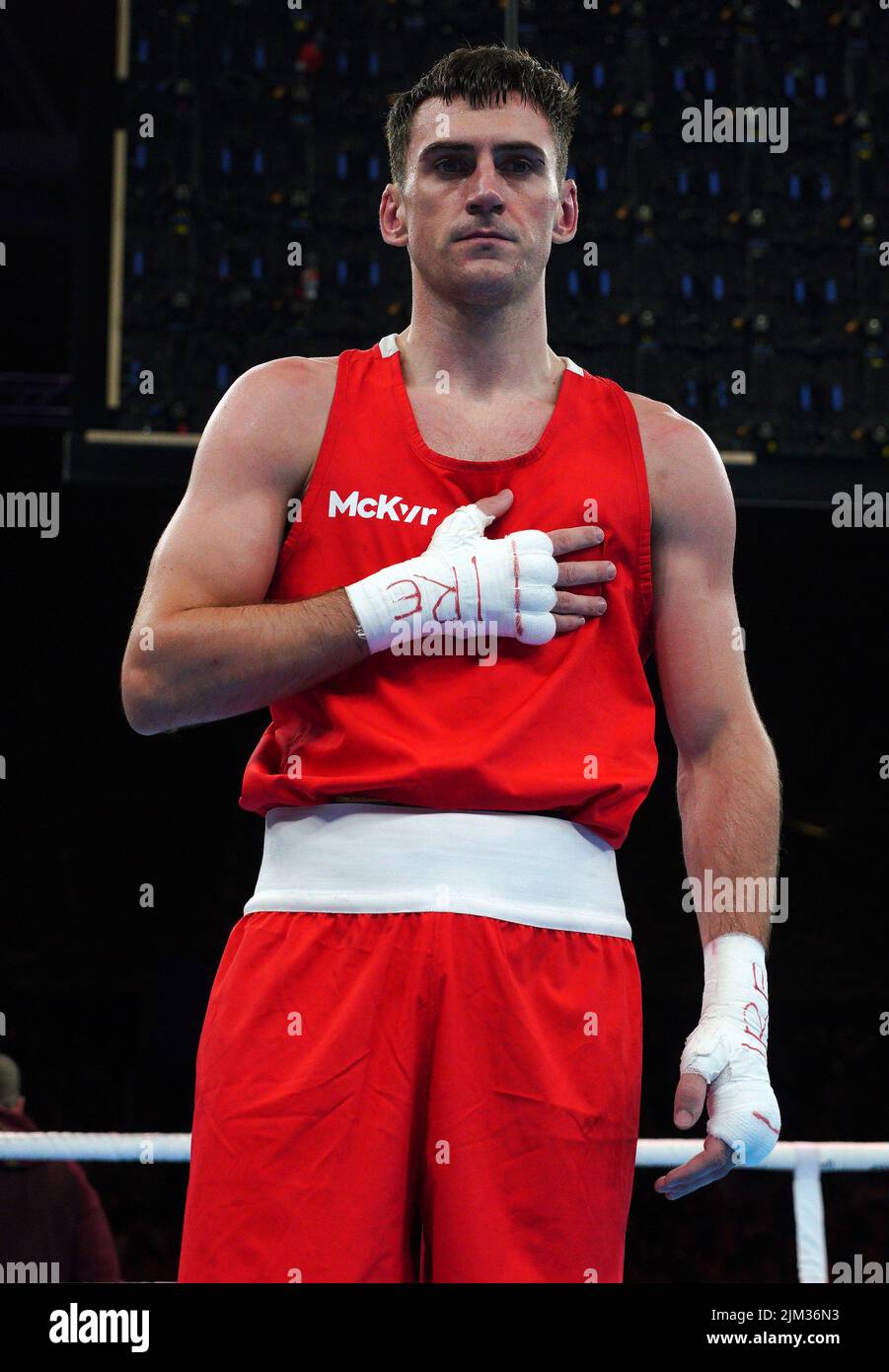 Northern Ireland's Aidan Walsh (Red) celebrates beating England's ...