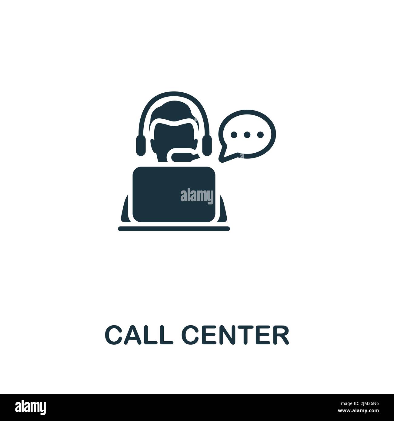 Call Center icon. Monochrome simple line Retail icon for templates, web ...