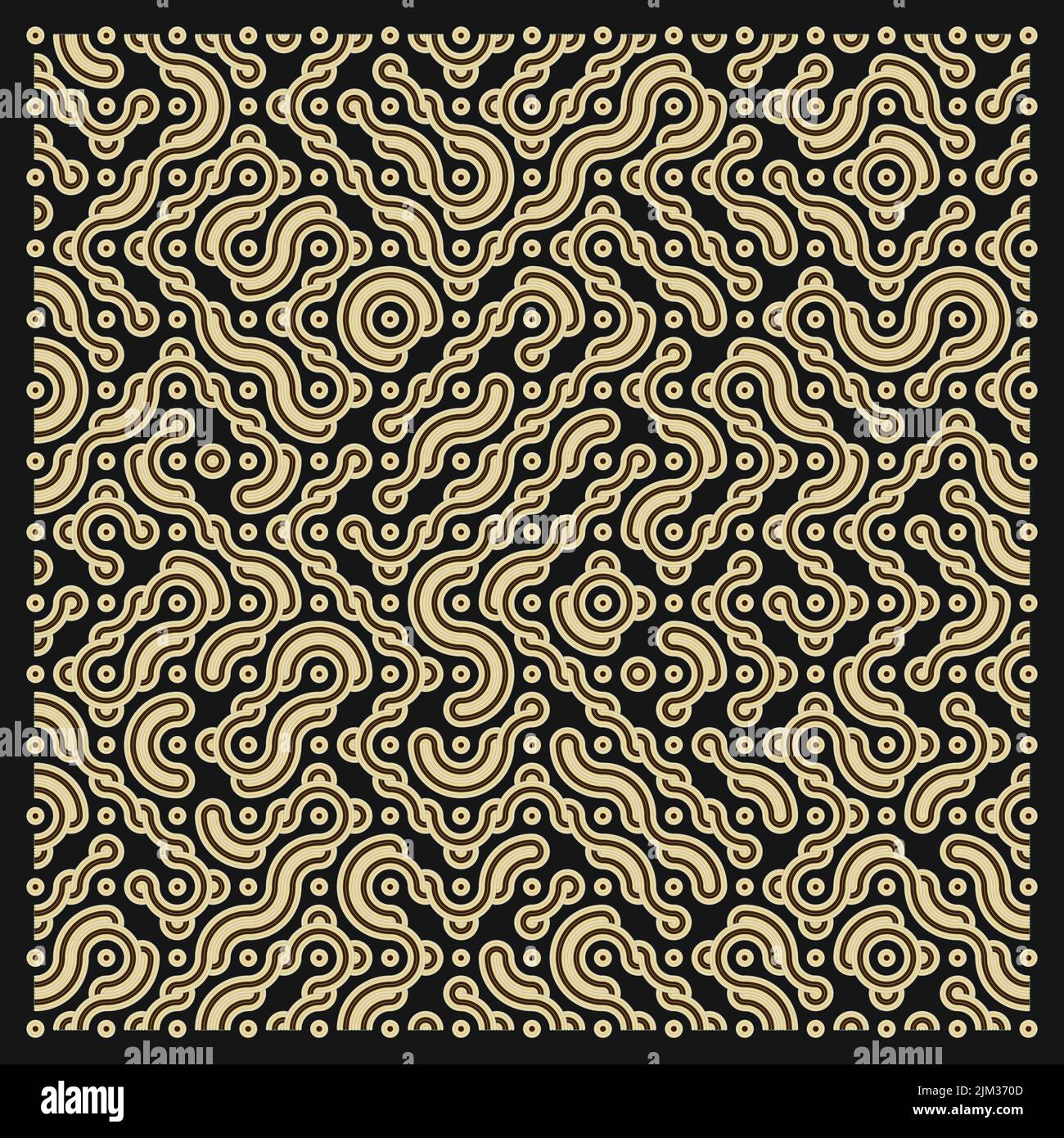 Random Color Rounded Truchet Tiling Illustration Stock Vector Image And Art Alamy