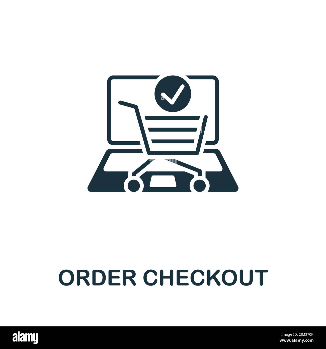 Order Checkout icon. Monochrome simple line Retail icon for templates ...