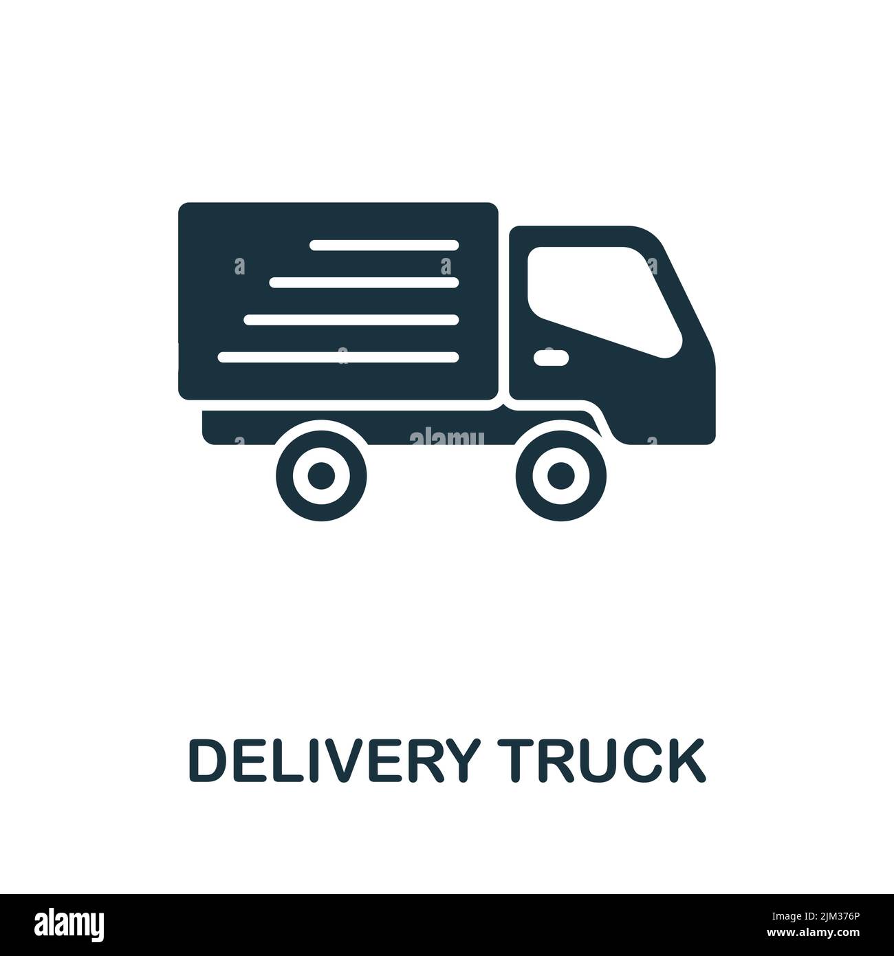Delivery Truck icon. Monochrome simple line Shipping icon for templates ...