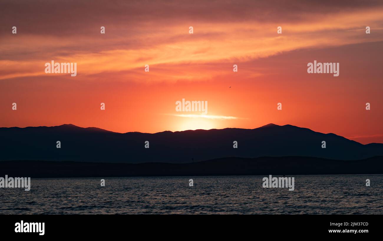 Colorful sunset sky over mountain hi-res stock photography and images ...