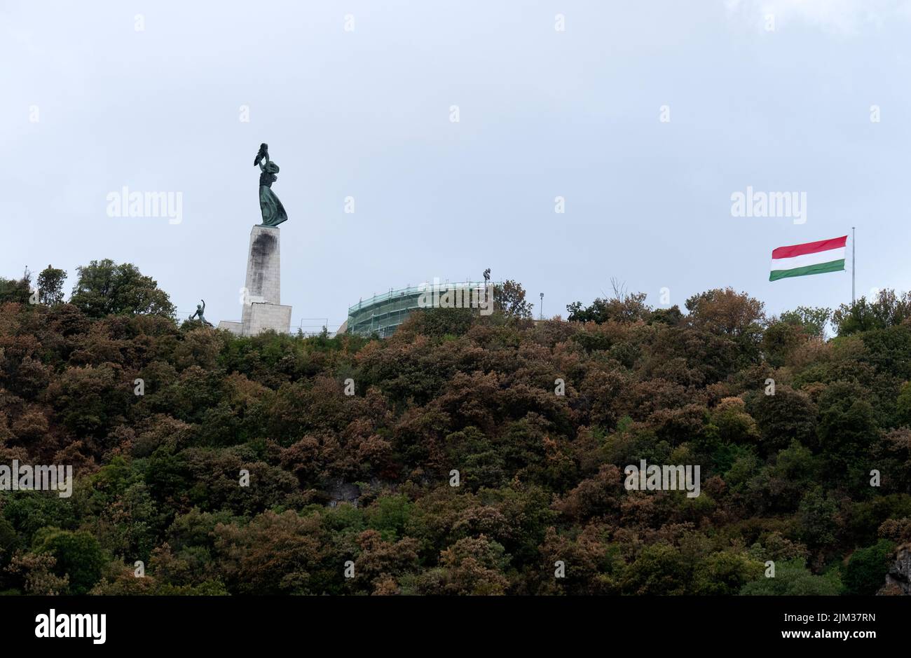 Liberty statue in Budapest from Danube Stock Photo - Alamy