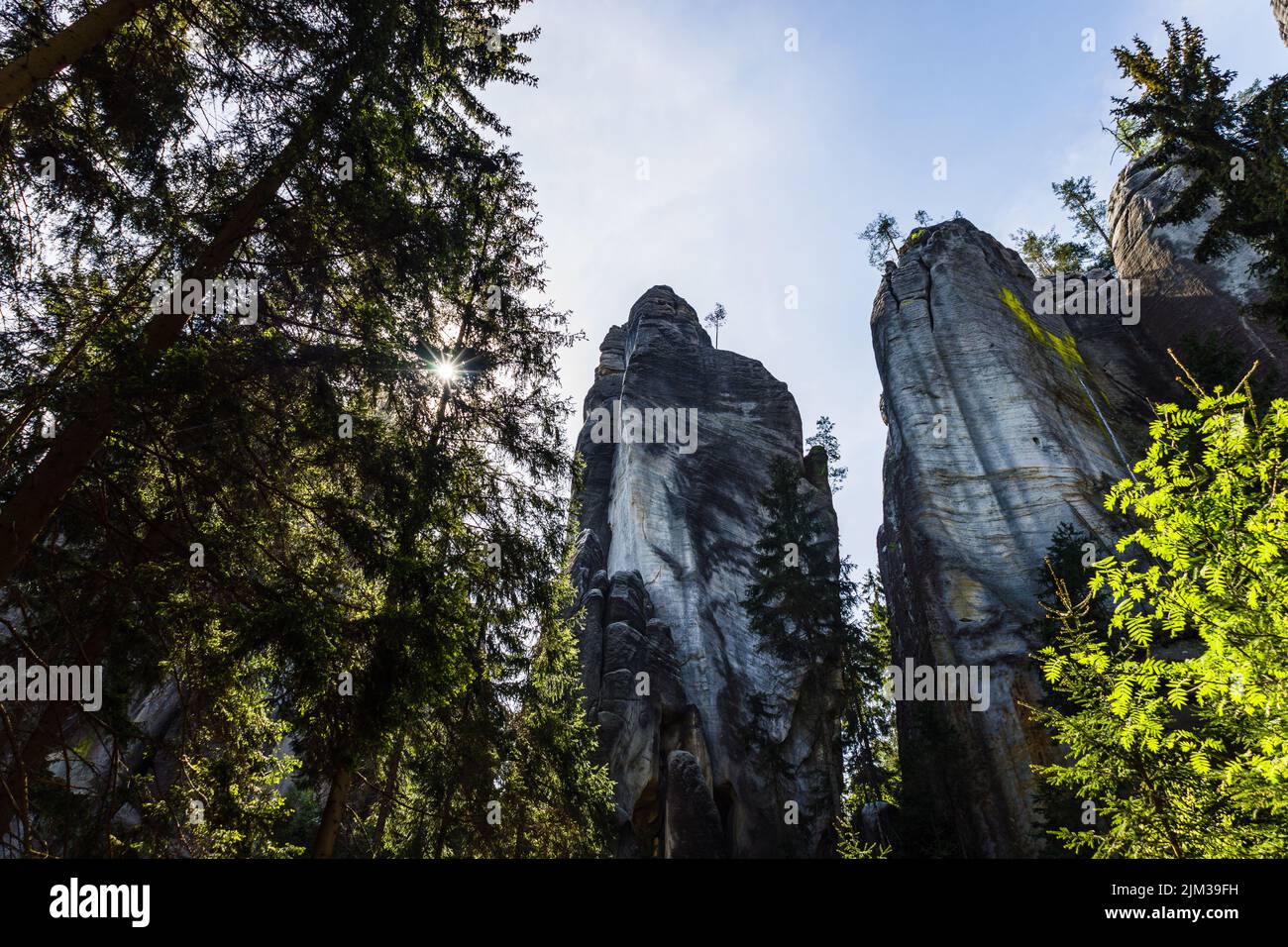 Sandstone formations in Adrspach, part of Adrspach-Teplice Rocks Nature ...