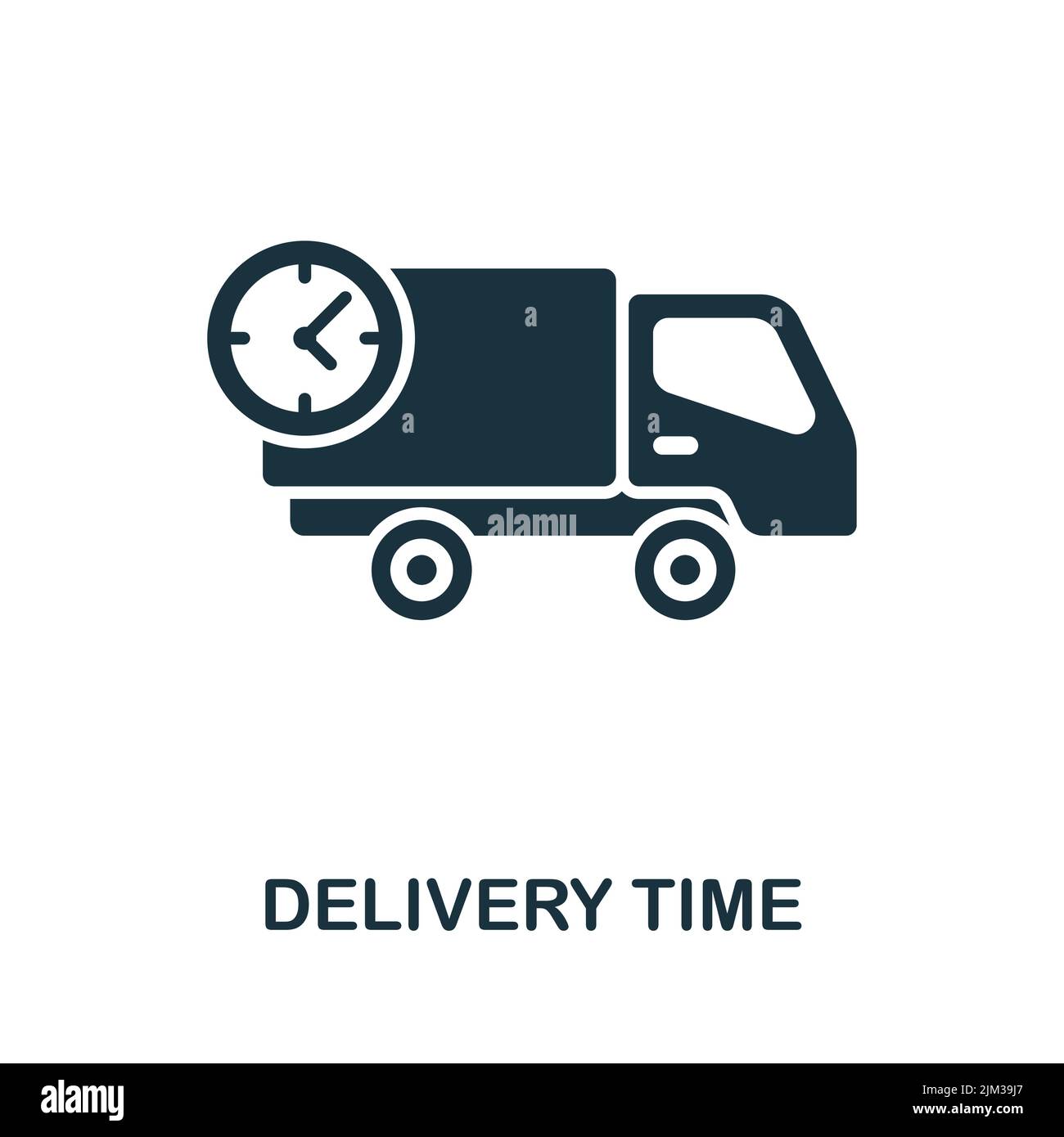 Delivery Time icon. Monochrome simple line Shipping icon for templates ...