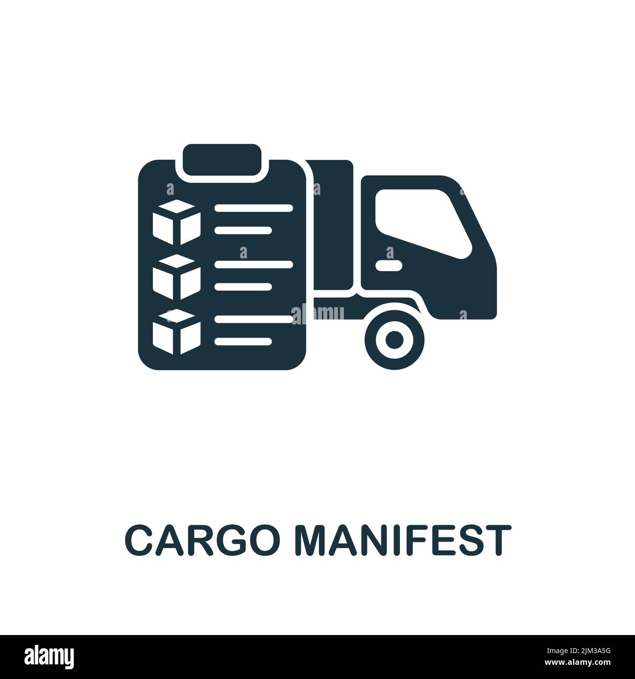 Cargo Manifest icon. Monochrome simple line Shipping icon for templates ...