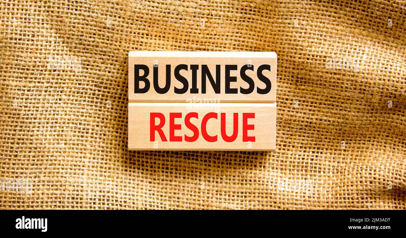 Business rescue symbol. Concept words Business rescue on wooden blocks ...