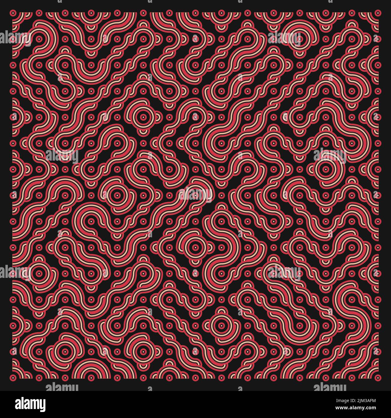 Random color rounded truchet tiling illustration Stock Vector Image ...