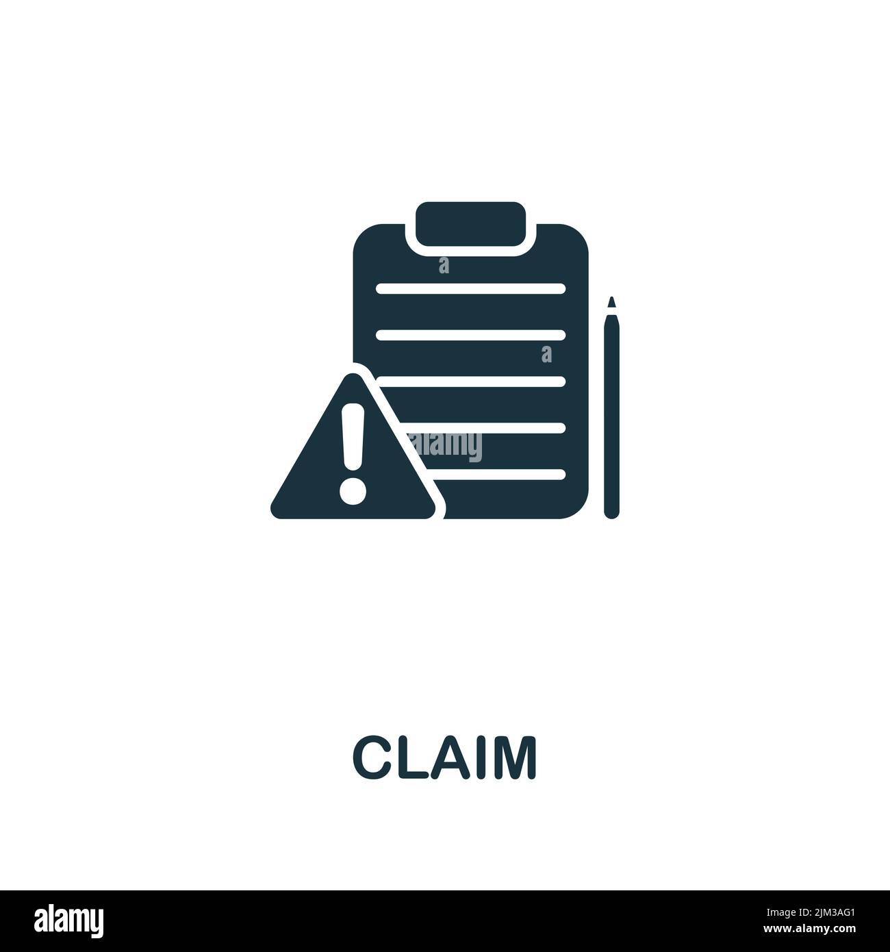 Claim icon. Monochrome simple line Shipping icon for templates, web ...