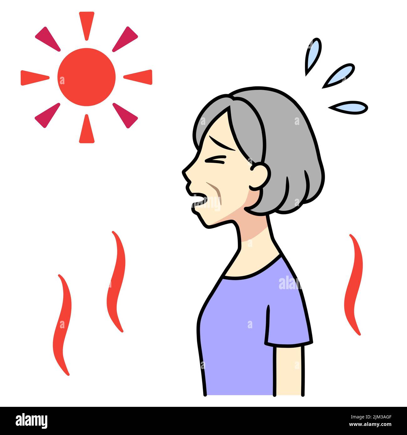 Elderly person heat suffering hi-res stock photography and images - Alamy