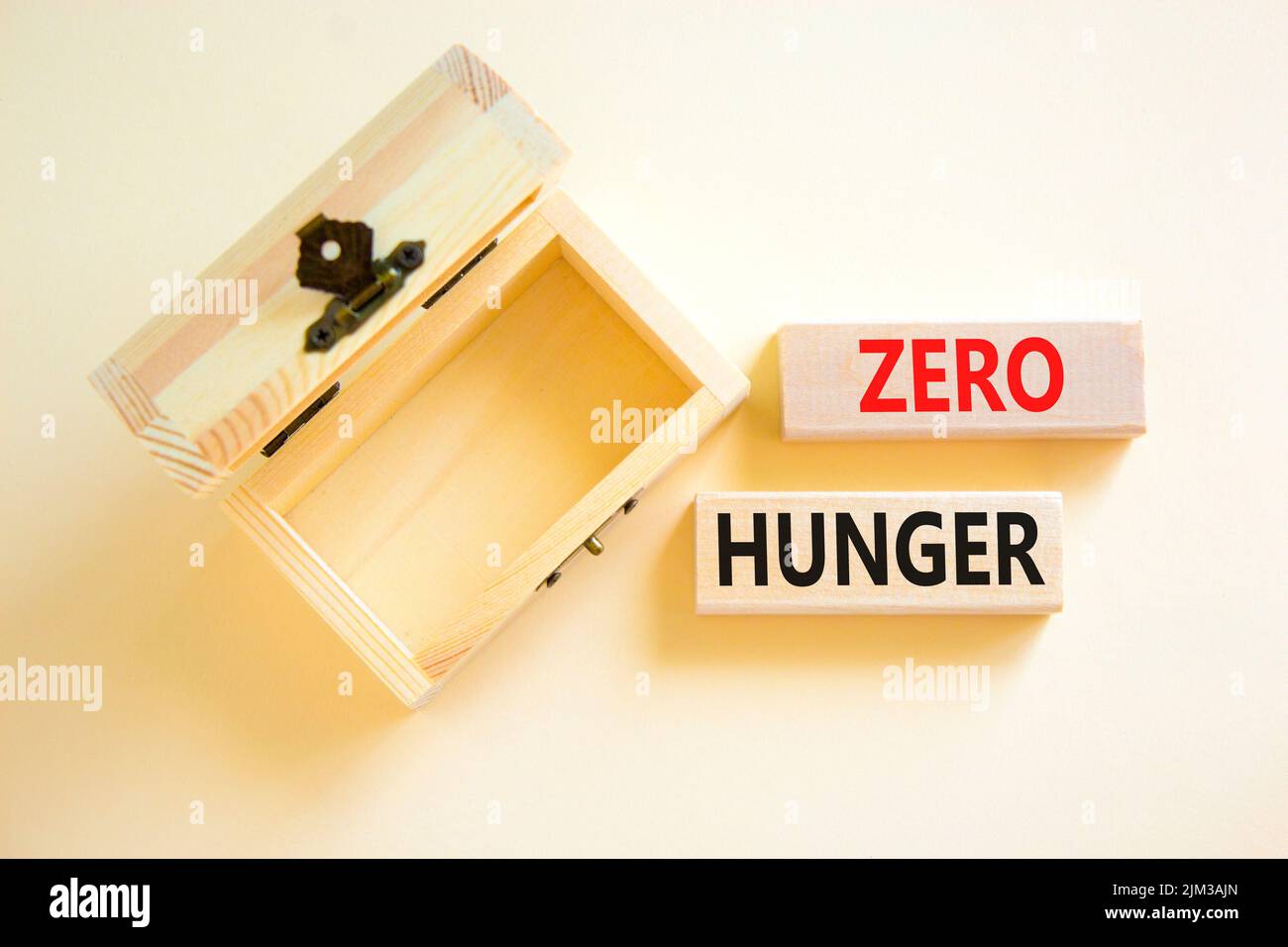 Zero hunger symbol. Concept words Zero hunger on wooden blocks on a ...