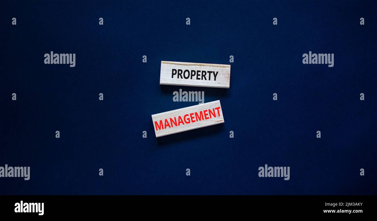 Property management symbol. Concept words Property management on wooden ...