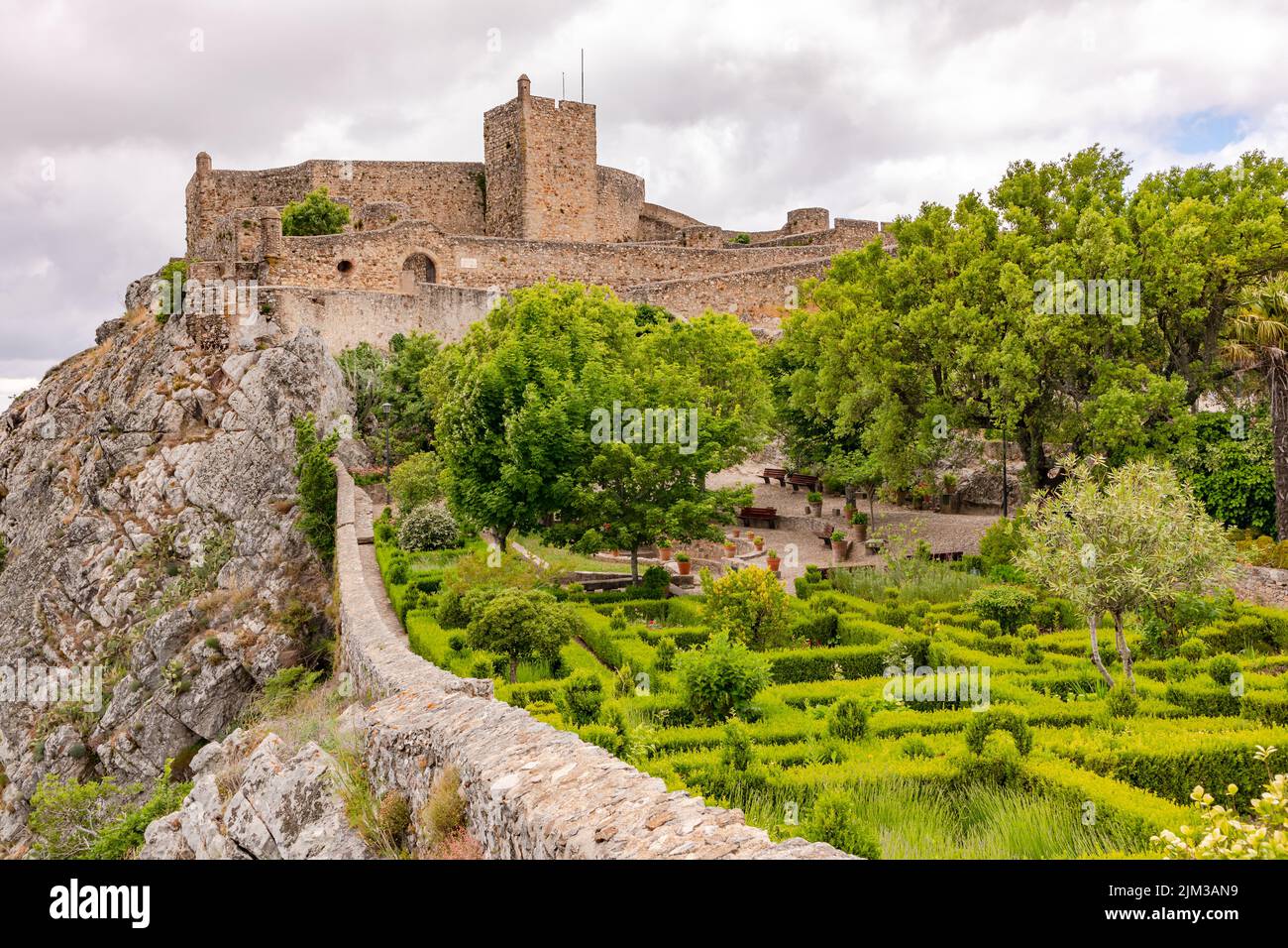 The Castelo de Marvao and the city walls of the Castle Fortress at ...