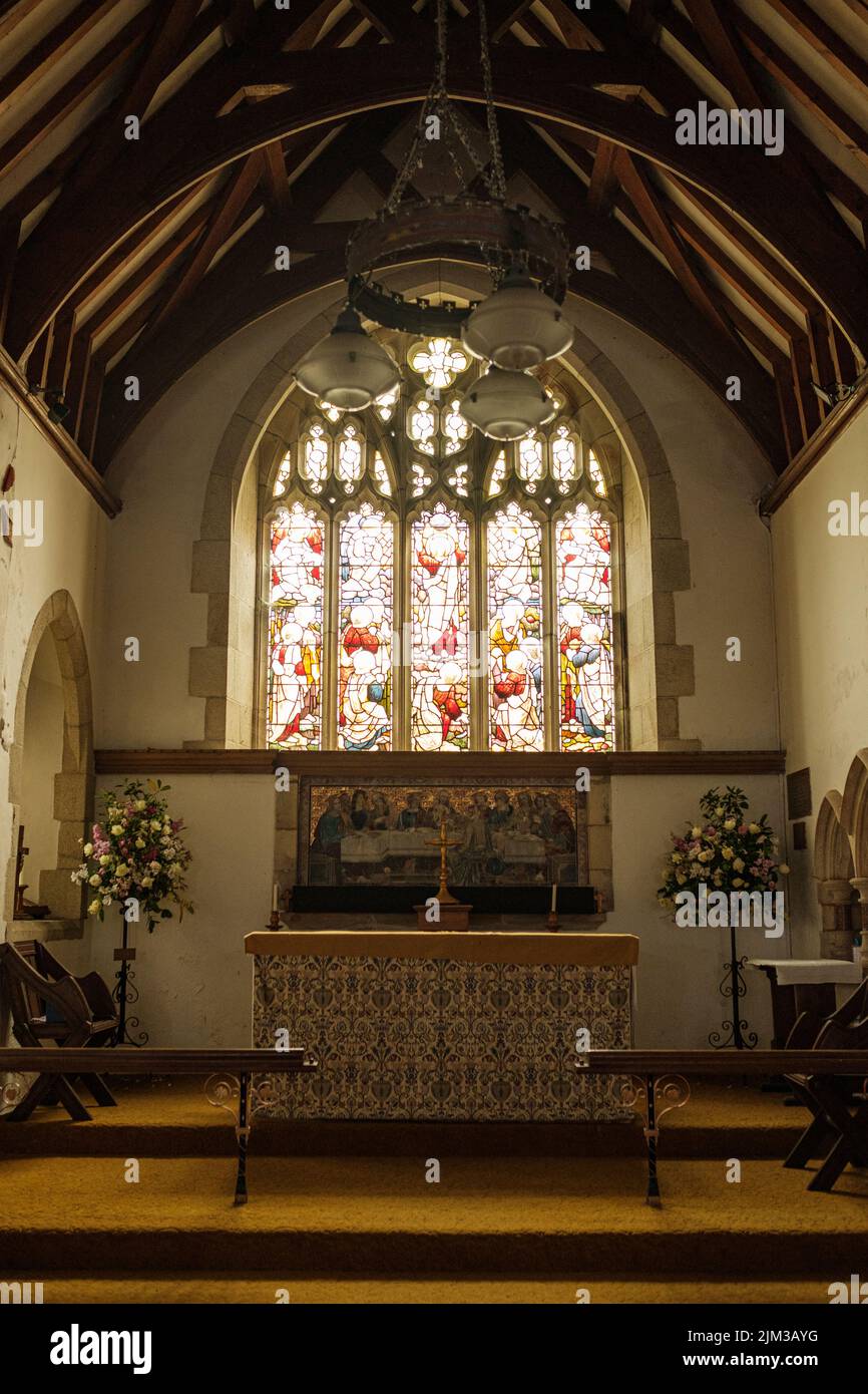 Interior of St Crewenna (CHURCH OF SAINT CREWEN), Crowan, Cornwall ...