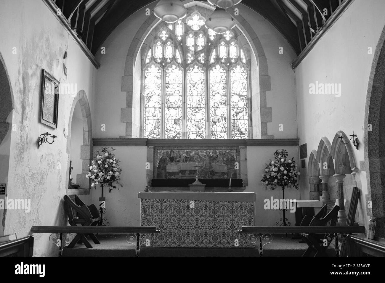 Interior of St Crewenna (CHURCH OF SAINT CREWEN), Crowan, Cornwall ...