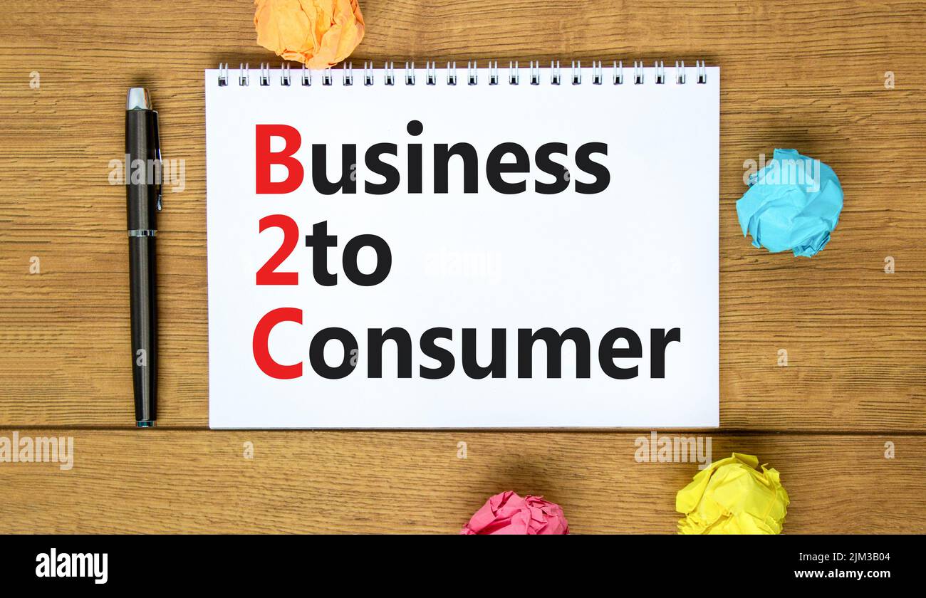 B2C business to consumer symbol. Concept words B2C business to consumer ...