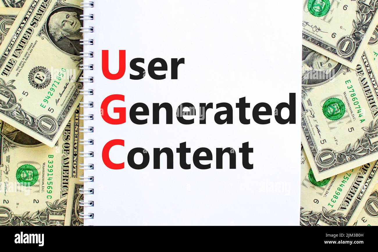 UGC user generated content symbol. Concept words UGC user generated ...