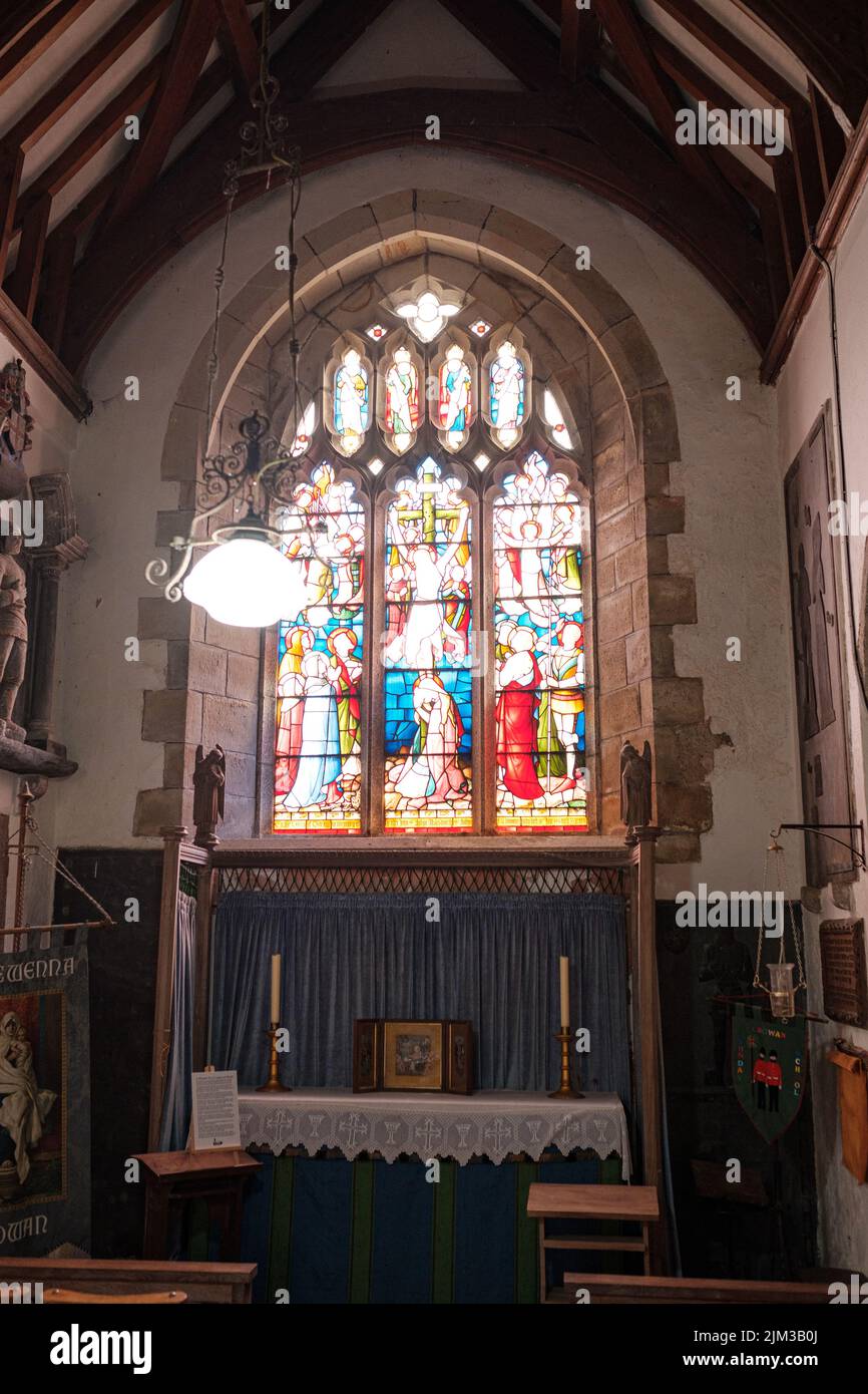 Interior of St Crewenna (CHURCH OF SAINT CREWEN), Crowan, Cornwall ...