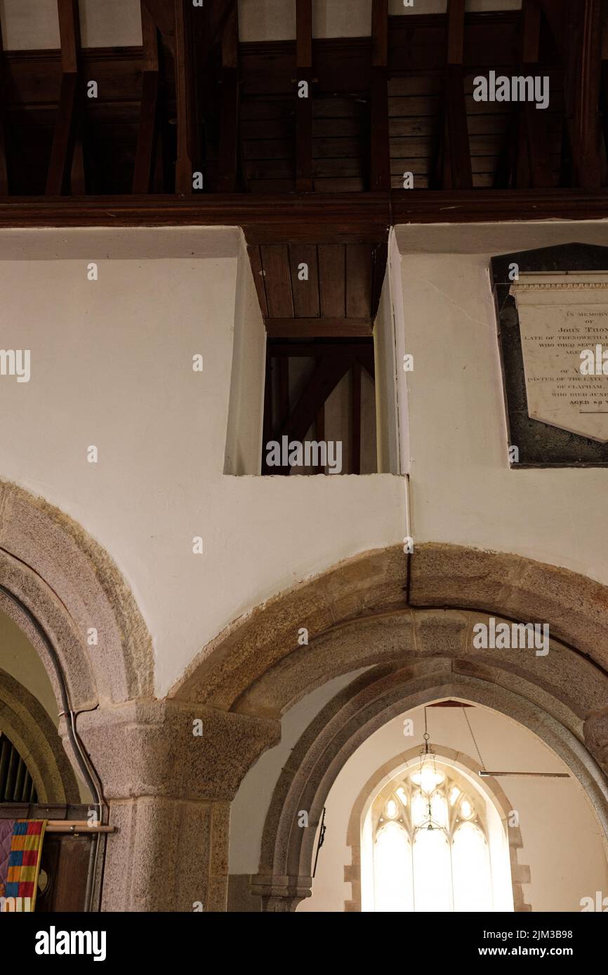 Interior of St Crewenna (CHURCH OF SAINT CREWEN), Crowan, Cornwall ...