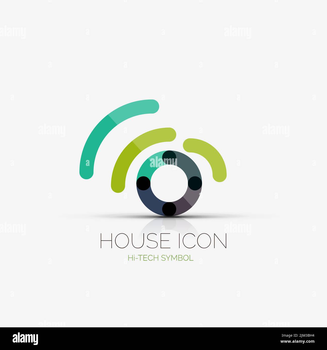 Vector home wifi company logo design, business symbol concept, minimal ...