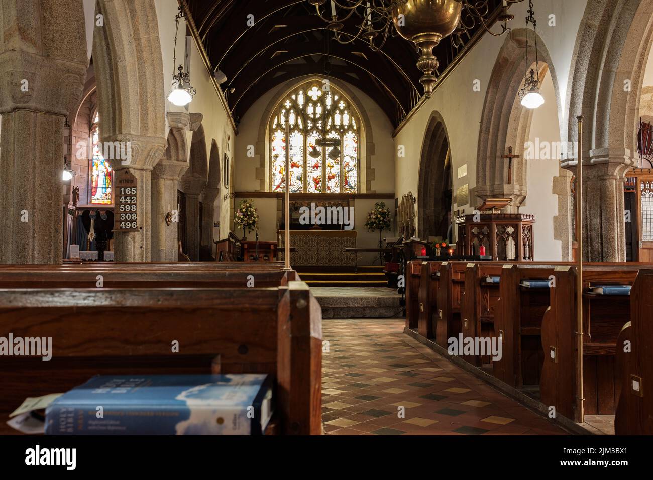 Interior of St Crewenna (CHURCH OF SAINT CREWEN), Crowan, Cornwall ...