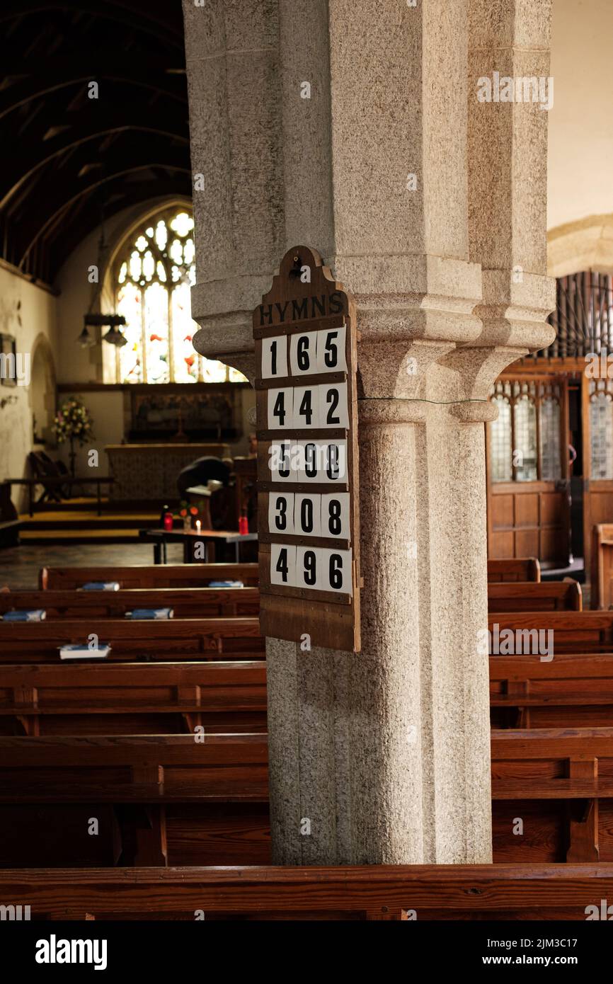 Interior of St Crewenna (CHURCH OF SAINT CREWEN), Crowan, Cornwall ...
