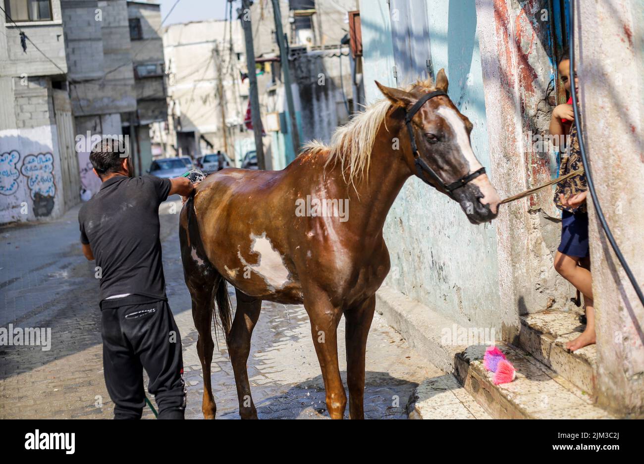 August 4, 2022, Gaza City, The Gaza Strip, Palestine: A Palestinian ...