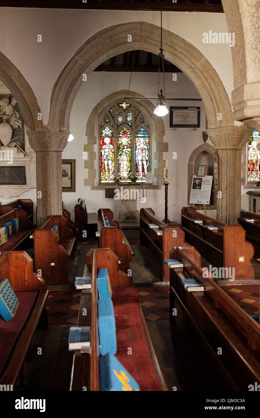 Interior of St Crewenna (CHURCH OF SAINT CREWEN), Crowan, Cornwall ...