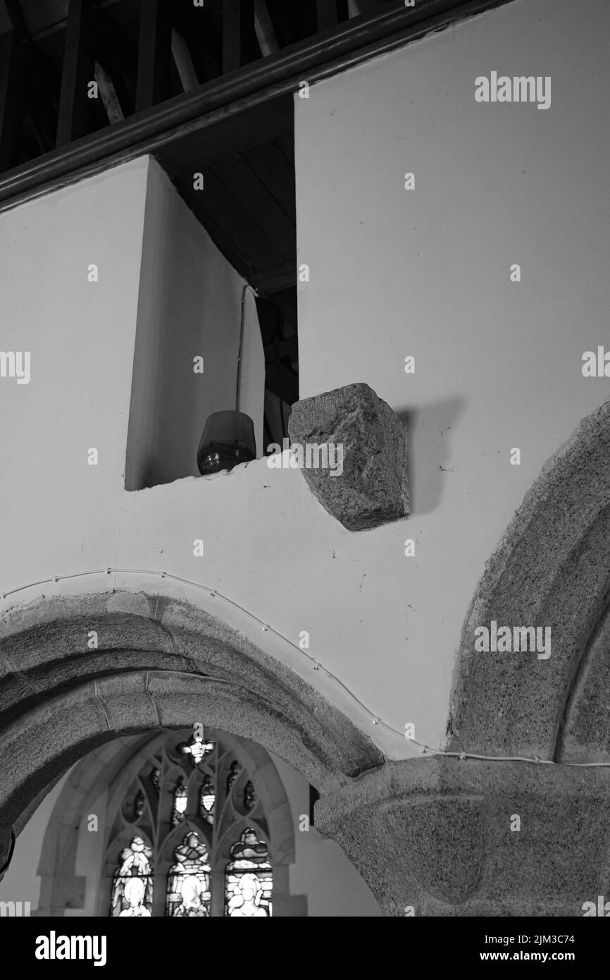 Interior of St Crewenna (CHURCH OF SAINT CREWEN), Crowan, Cornwall ...
