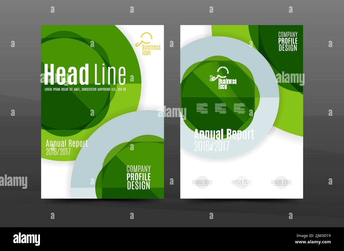 Multipurpose A4 flyer or annual report layout. Various geometric shapes ...