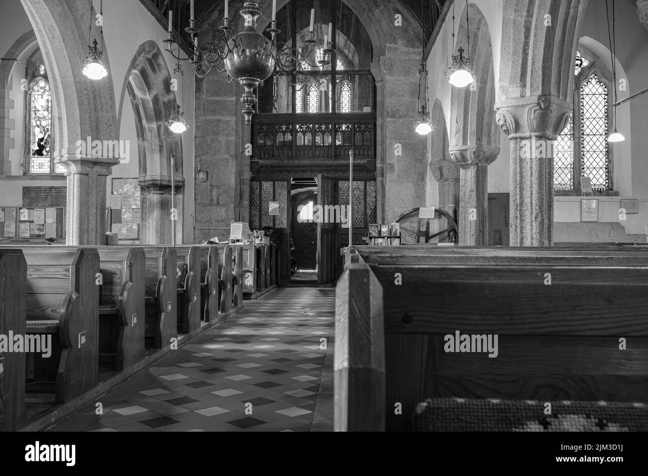 Interior of St Crewenna (CHURCH OF SAINT CREWEN), Crowan, Cornwall ...