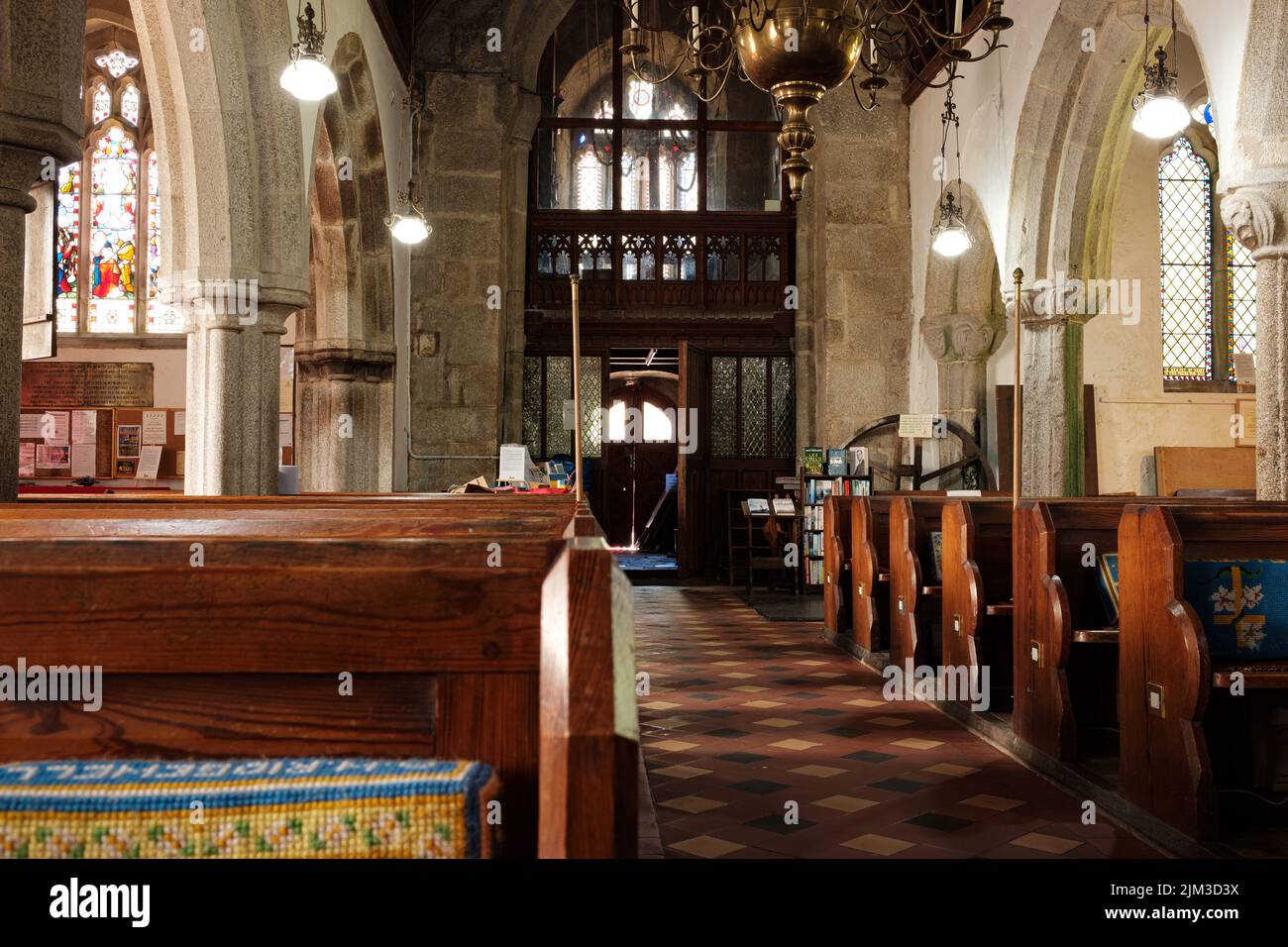 Interior of St Crewenna (CHURCH OF SAINT CREWEN), Crowan, Cornwall ...